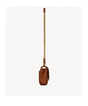 Saint Laurent College Medium In Quilted Suede