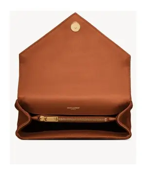 Saint Laurent College Medium In Quilted Suede