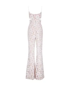 Michael Kors Lace Detail Jumpsuit - White
