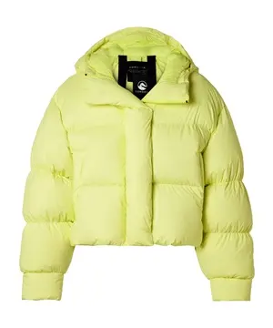 Cordova Hooded Quilted Down Jacket - Yellow