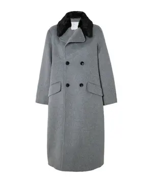 Proenza Schouler Emma Double-breasted Wool Blend Coat - Grey
