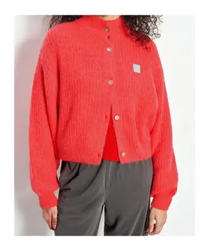 American Vintage Long Sleeve Knit Cardigan - Orange