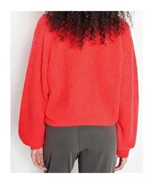 American Vintage Long Sleeve Knit Cardigan - Orange