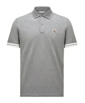 Moncler Logo Cotton Piquet Polo Shirt