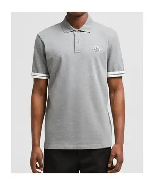 Moncler Logo Cotton Piquet Polo Shirt