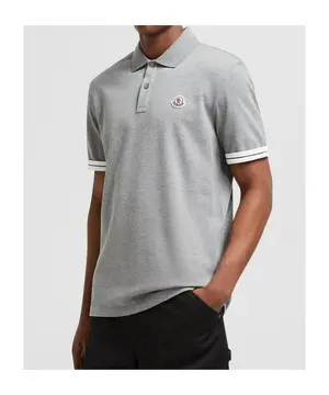 Moncler Logo Cotton Piquet Polo Shirt