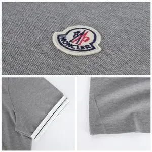 Moncler Logo Cotton Piquet Polo Shirt - Dark Gray