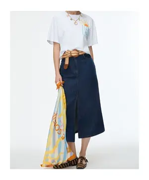 IBLUES Cropped T-shirt With Embroidered Sun Detail