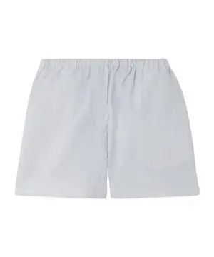 Proenza Schouler Jana Striped Cotton-linen Blend Shorts