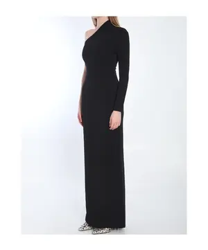 Solace Joana Maxi Dress With One-shoulder Asymmetric Sleeves