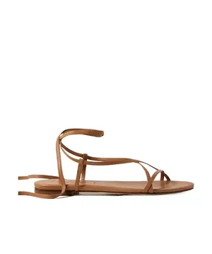 AeydĒ Round-headed Flat Sandals - Brown