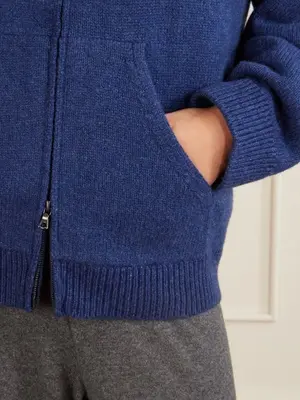 THE ELDER STATESMAN Canyon Cashmere Zip-up Hoodie