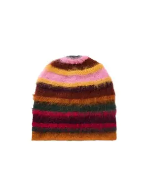 THE ELDER STATESMAN Striped Beanie - Multi-color
