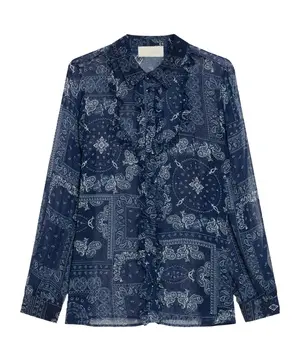IBLUES Printed Shirt - Cornflower Blue