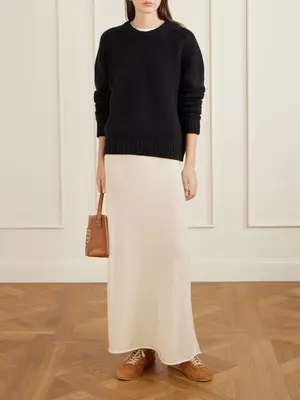 THE ELDER STATESMAN Cashmere Long Skirt