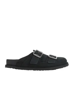 BIRKENSTOCK West Buckle-strap Mules - Black