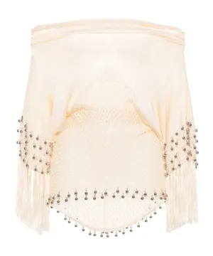 Rabanne Pendant Ruched Top - White