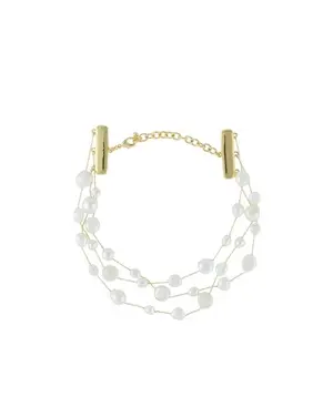 Cult Gaia Nyala Pearl Detailed Choker - White