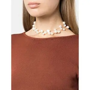 Cult Gaia Nyala Pearl Detailed Choker