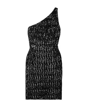 Michael Kors One-shoulder Mini Dress - Black