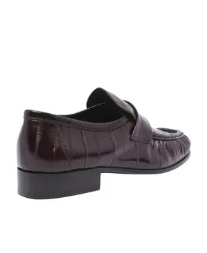THE ROW Ruched Almond Toe Loafers