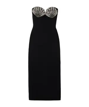 Rebecca Vallance Cordelia Strapless Embellished Midi Dress - Black