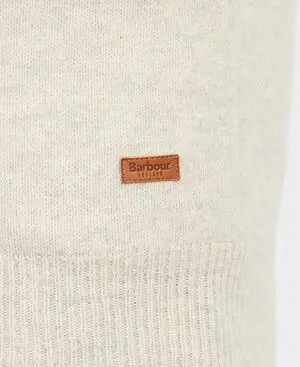 Barbour High-neck Half-button Knit Jumper With Ribbed Details
