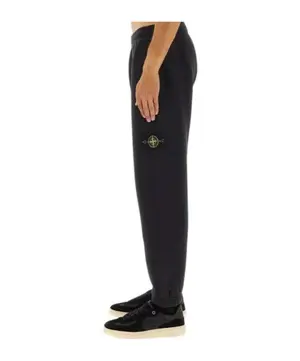Stone Island Logo Patch Fleece Jogger Pants