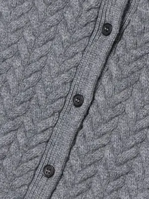 Le Kasha Long-sleeved Cardigan With Round Neck And Button Closure