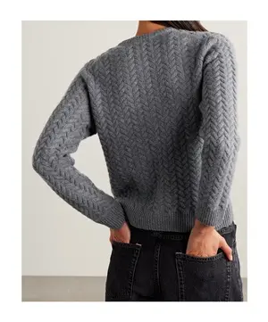Le Kasha Long-sleeved Cardigan With Round Neck And Button Closure