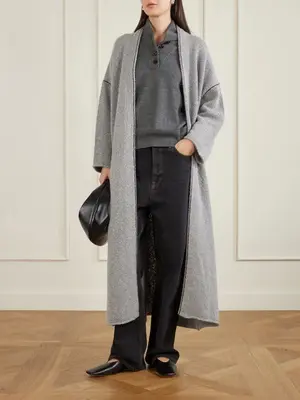 THE ELDER STATESMAN Glacier Cashmere Cardigan