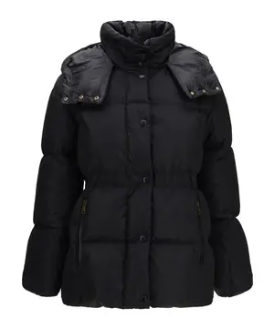 Moncler Agneux Hooded Short Down Jacket - Black