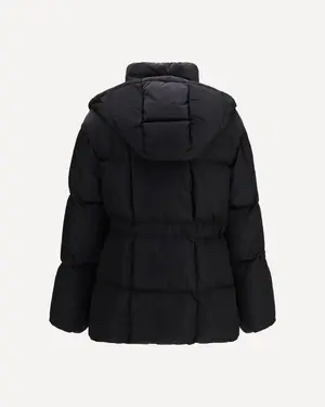 Moncler Agneux Hooded Short Down Jacket - Black
