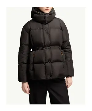 Moncler Agneux Hooded Short Down Jacket - Black