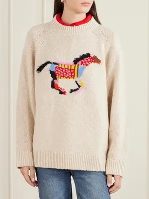 THE ELDER STATESMAN Glacier Horse Sweater