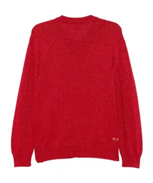 BODE Hearts Lamé Cardigan