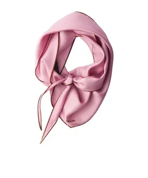 Prada Printed Twill Scarf - Bruyère Pink