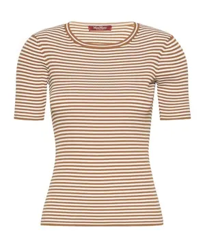 Max Mara Short-sleeved Sweater - Caramel Color