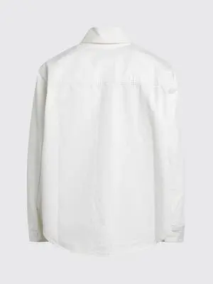 AMI Paris Logo-patch Overshirt - White