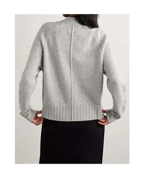 ALLUDE Long-sleeved Knitted Cardigan