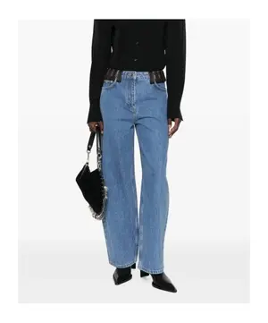 IRO PARIS Belt-loop Jeans With Leather Trim