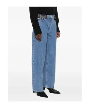 IRO PARIS Belt-loop Jeans With Leather Trim
