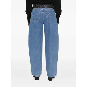 IRO PARIS Belt-loop Jeans With Leather Trim