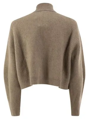 Brunello Cucinelli Pure Cashmere English Rib Cardigan - Brown