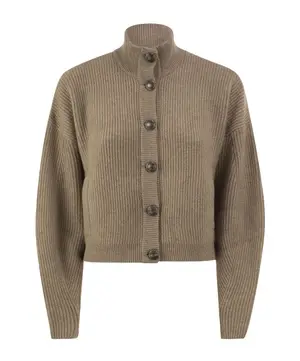 BRUNELLO CUCINELLI Brunello Cucinelli Ribbed Cashmere Cardigan