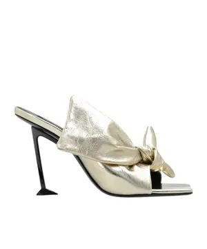 Givenchy Bow Detail Square Toe Sandals - Golden