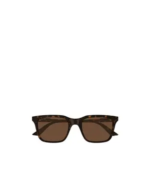 Gucci Rectangle Frame Sunglasses - Havana/brown