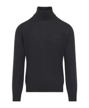 Brunello Cucinelli High-neck Long-sleeved Knitwear - Black