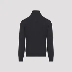 Brunello Cucinelli High-neck Long-sleeve Knitwear - Black