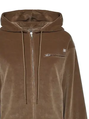 Celine Long-sleeved Hooded Casual Jacket With Zippered Pocket